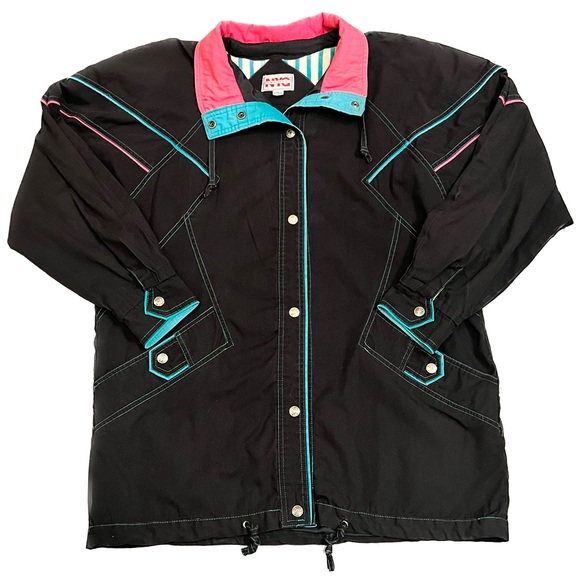 Vintage | Jackets & Coats | Vintage 8s 90s New York Girl Jacket Black ...